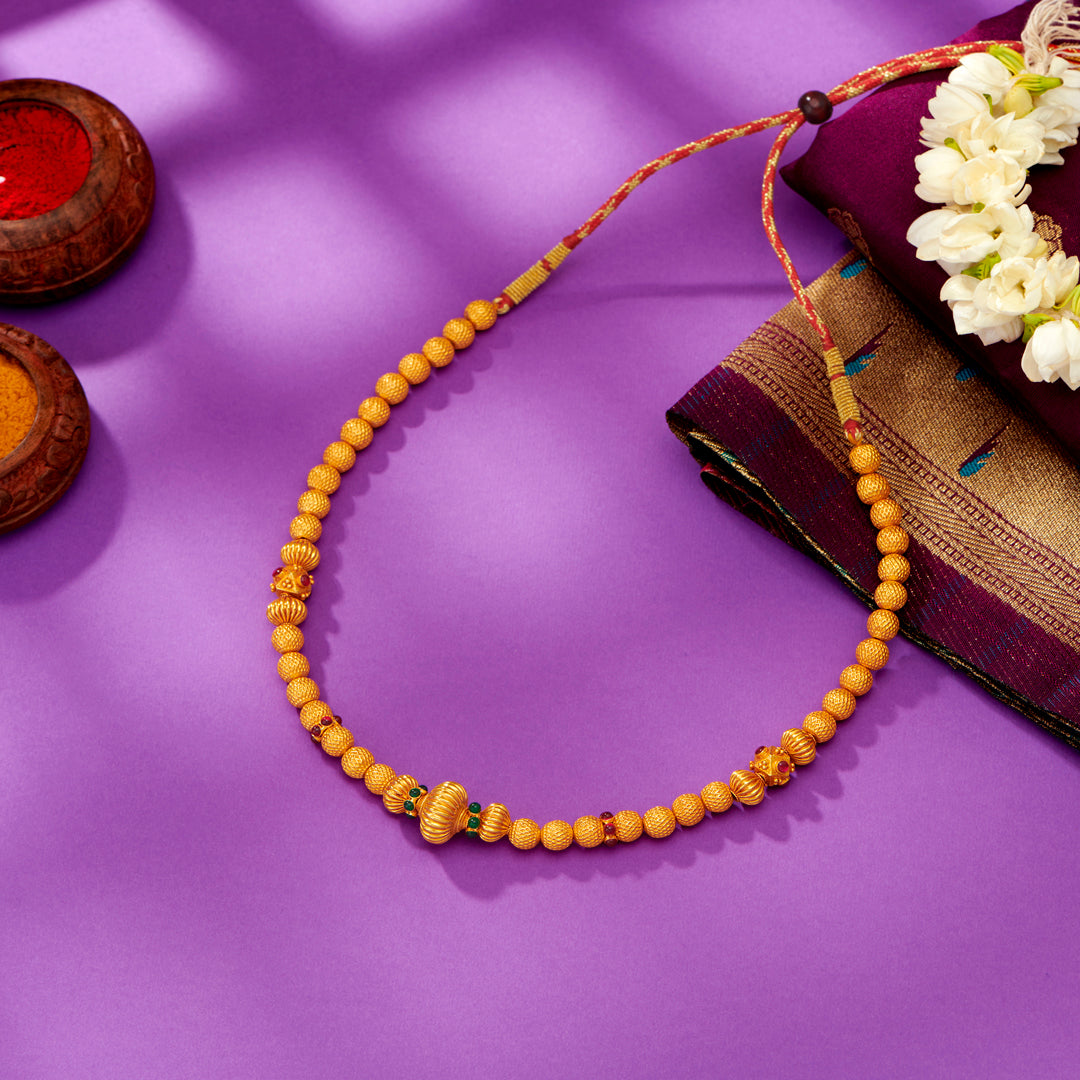 Buy Infinite Beauty Yellow Gold Thushi Necklace For Woman Online at ...