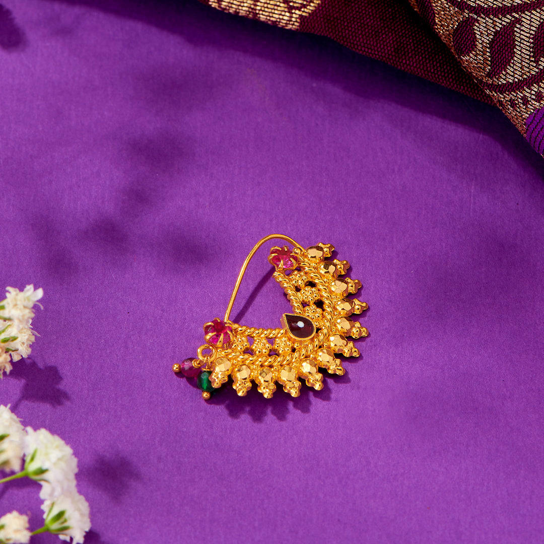 Buy Fancy Gold Nath For Women Online at Best Price in India – PNG Jewellers